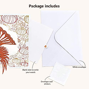 Oritouchpop Thanksgiving Turkey Pop Up Card - Handmade 3D Give Thanks Card, Happy Thanksgiving gift, Fall Thank You Card, Fall Greeting Card For Boy Girl Children Mom, Dad, Grandma, Grandpa