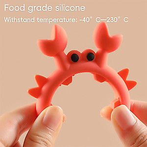 Crab Utensil Holder - 2 PC Cute Silicone Crab Shaped Spatula Rack - Funny Spoon Rest for Stove Top, Cooking Gifts, Cute Kitchen Accessories (Orange x2)