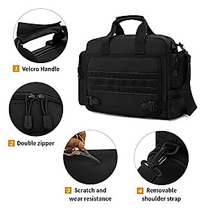 CamGo Tactical Briefcase 14 inch Laptop Messenger Bag Military Style Shoulder Bag Handbag for Men