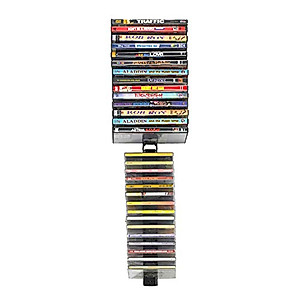 Atlantic Media Stix, Wall-Mount CD/DVD Media Storage Rack, 4-pack PN 62735674 in Black