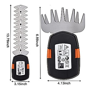 LIGO 20V Cordless Grass Shear for Gardening, 2000mAh Lithium-ion 2 in 1 Battery Hedge Trimmer, Shear Shubber Trimmer Including Battery and Charger