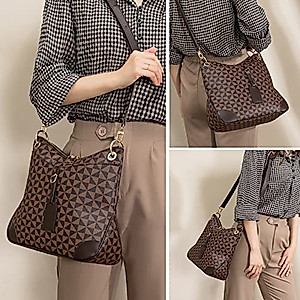 anck Crossbody Bags for Women Luxurious Leather Women's Shoulder Purse- Zipper Pocket Small Crossbody Bags for Women Purses Fashion Leather Lightweight Handbags Shoulder Bag (Brown)