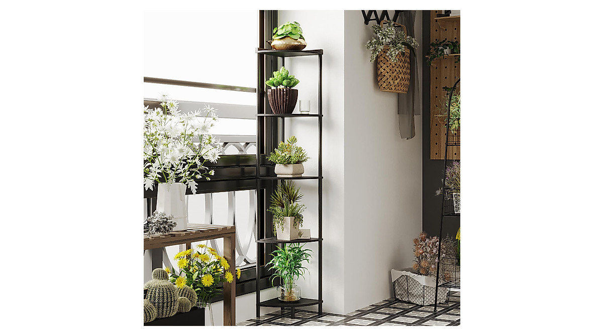 Stylish 5-Tier Corner Shelf by SUNMORY for Any Room