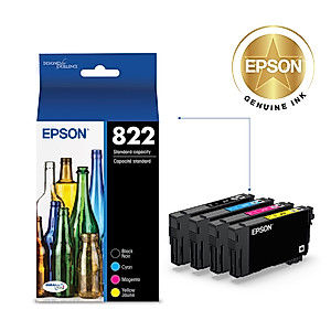 EPSON T822 DURABrite Ultra -Ink Standard Capacity Black & Color -Cartridge Combo Pack (T822120-BCS) for Select Epson Workforce Pro Printers