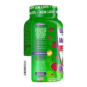 Vitafusion Max Strength Melatonin Gummy Supplements, Strawberry Flavored, 10 mg Melatonin Sleep Supplements, America’s Number 1 Gummy Vitamin Brand, 50 Day Supply, 100 Count