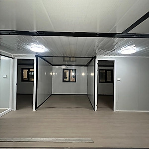 Double-storey quick build steel frame retractable container house