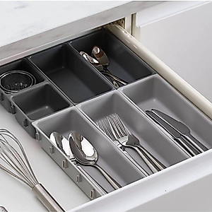 OFFSIR Utensil Organizer for Kitchen Drawers, Silverware Organizer, Cutlery Tray, Drawer Dividers Organizers and Storage -7 PCS