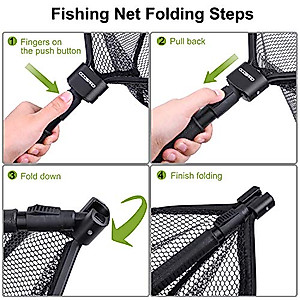 Fly Fishing Landing Net, Bass Trout Net, Fly Fishing Gear Accessories- Fishing Gifts for Man Father Grandpa