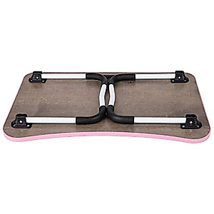 Mind Reader Woodland Collection, Portable Laptop Desk/Breakfast Table, Collapsible, Portable, Folding Legs, Pink