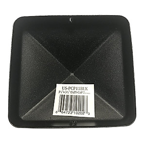 Nuvo Iron US-PCP11BLK US-4x4 Eazy Pyramid Cap, 4" x 4" (Fits Over 4” x 4” Nominal USA retailers Square Posts), Black