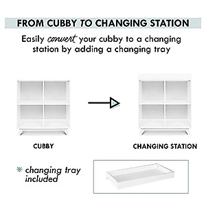 DaVinci Otto Convertible Changing Table and Cubby Bookcase in White