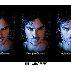 The Vampire Diaries OFFICIAL Damon 24 oz Insulated Canteen Water Bottle, Leak Resistant, Vacuum Insulated Stainless Steel with Loop Cap, Black