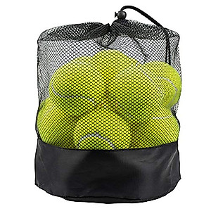 Tebery 20 Pack Green Advanced Training Tennis Balls Beginner Practice Ball, Pet Dog Playing Balls, Come with Mesh Bag for Easy Transport (Green)
