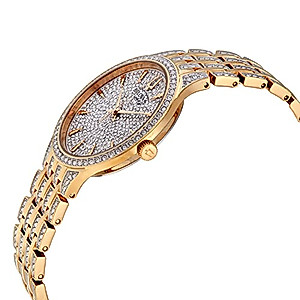 Bulova Ladies' Crystal Phantom Gold Tone Stainless Steel 2-Hand Quartz Watch, 440 Crystals and Pave Dial Style: 98L263