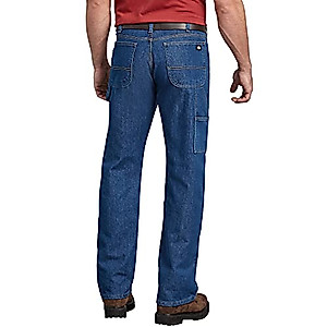 Dickies mens Relaxed Fit 5-pocket Flex Performance Carpenter jeans, Stonewashed, 36W x 32L US