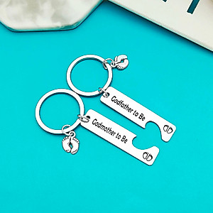 Godmother to Be Gifts Godfather to Be Keychain Godparents Proposal Gifts Godparents Baptism Gifts Pregnancy Announcement for Godparents Christmas Birthday Gifts