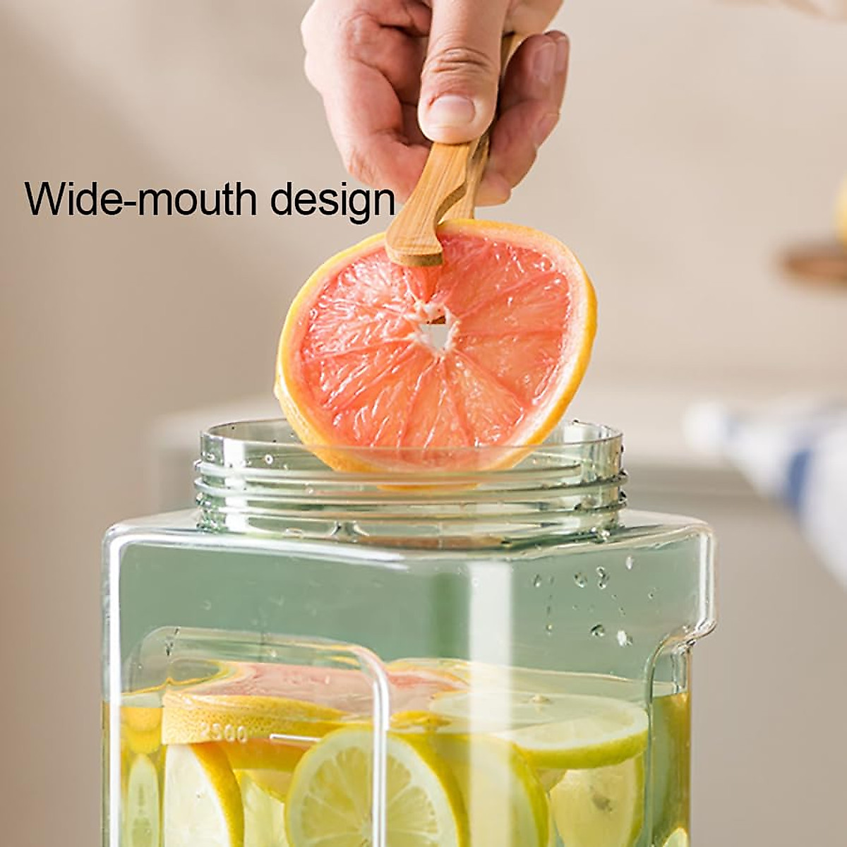 0.9 Gallon Drink Dispenser with Spigot,100% Leakproof,Sealed and Filter screen,Milk,Lemonade Dispenser,Juice Containers With Lids For Fridge and Dairly Use,Beverage Liquid Drink Container for Party