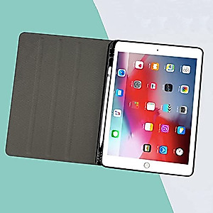 Wugao iPad Pro 12.9 Case 5th/4th/3rd Generation Case 2021 2020 2018 PU Leather with Pencil Holder,Rock Lighthouse Height Stranded Auto Wake/Sleep Feature Standing Cover