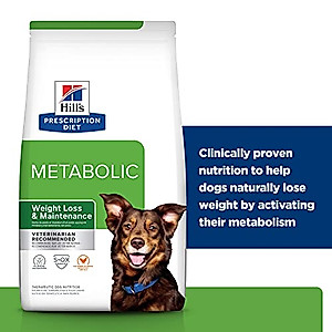 Hill's Prescription Diet Metabolic Weight Management Chicken Flavor Dry Dog Food, Veterinary Diet, 27.5 lb. Bag