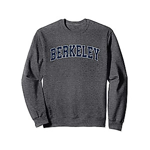 Berkeley California CA Vintage Sports Design Navy Design Sweatshirt