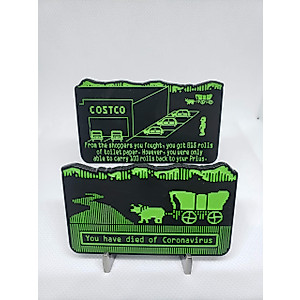 Glowing Challenge Coin - You Have Died of Corona - Like Oregon Trail You Have Died of Dysentery