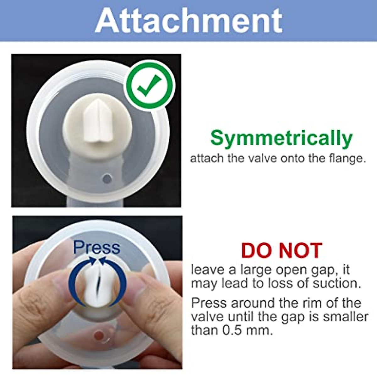 Maymom Pump Parts Work with Spectra S2 Spectra S1, 24mm Flange Valve Tube Bottle Backflow Protector, Not Original Spectra S2 Accessories Spectra Duckbill Valve Spectra Bottle Spectra Flange (24mm)