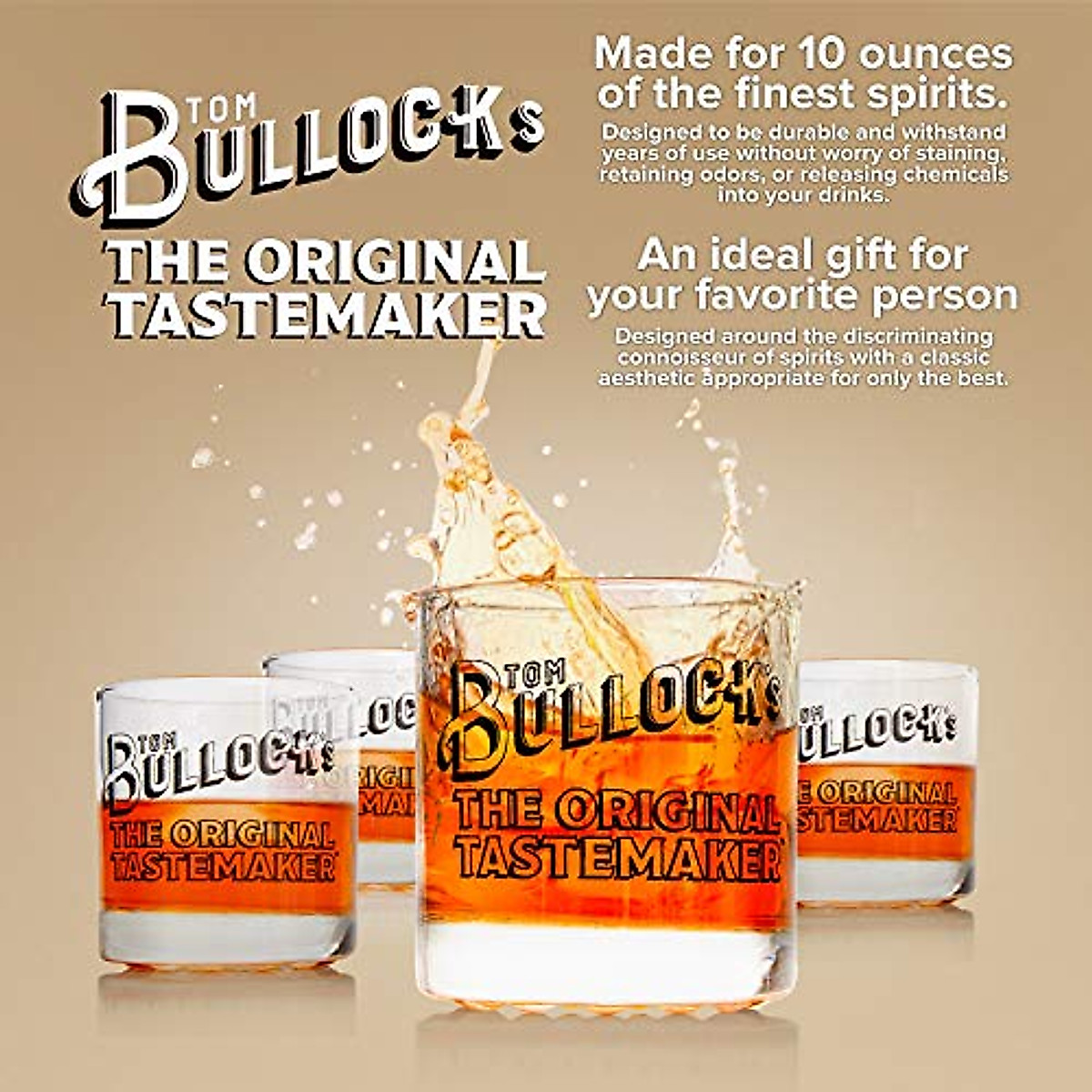 Tom Bullock's Heavy Base Cocktail Glasses, set of 4 (10 oz.)