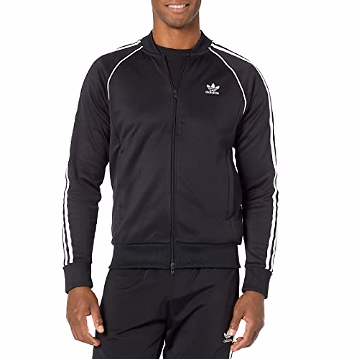 adidas Men's Adicolor Classics Superstar Track Top, Black, Small