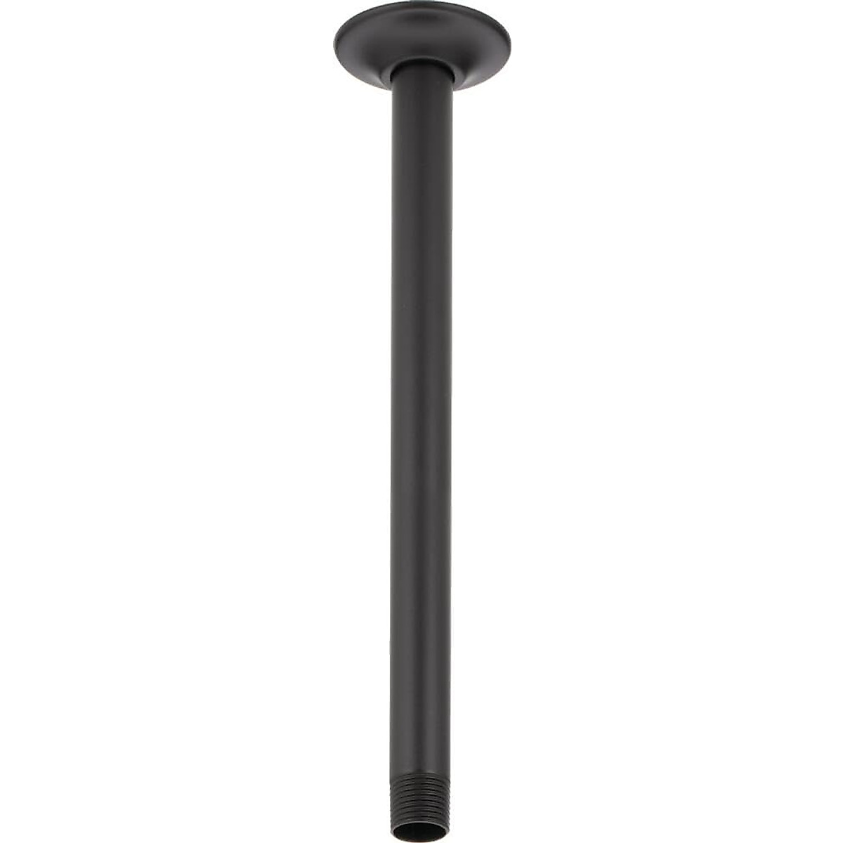 Delta Faucet 14-inch Ceiling Mount Shower Arm and Flange, Black Straight Shower Arm, Matte Black U4998-BL