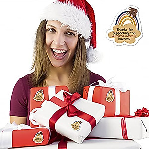 muminglong 1.5 Inch Thanks for Supporting This Mama - Owned Business Sloth Rainbow Sticker,Thank You Sticker, Small Business, Handmade Sticker,Packaging Sticker, 500 PCS