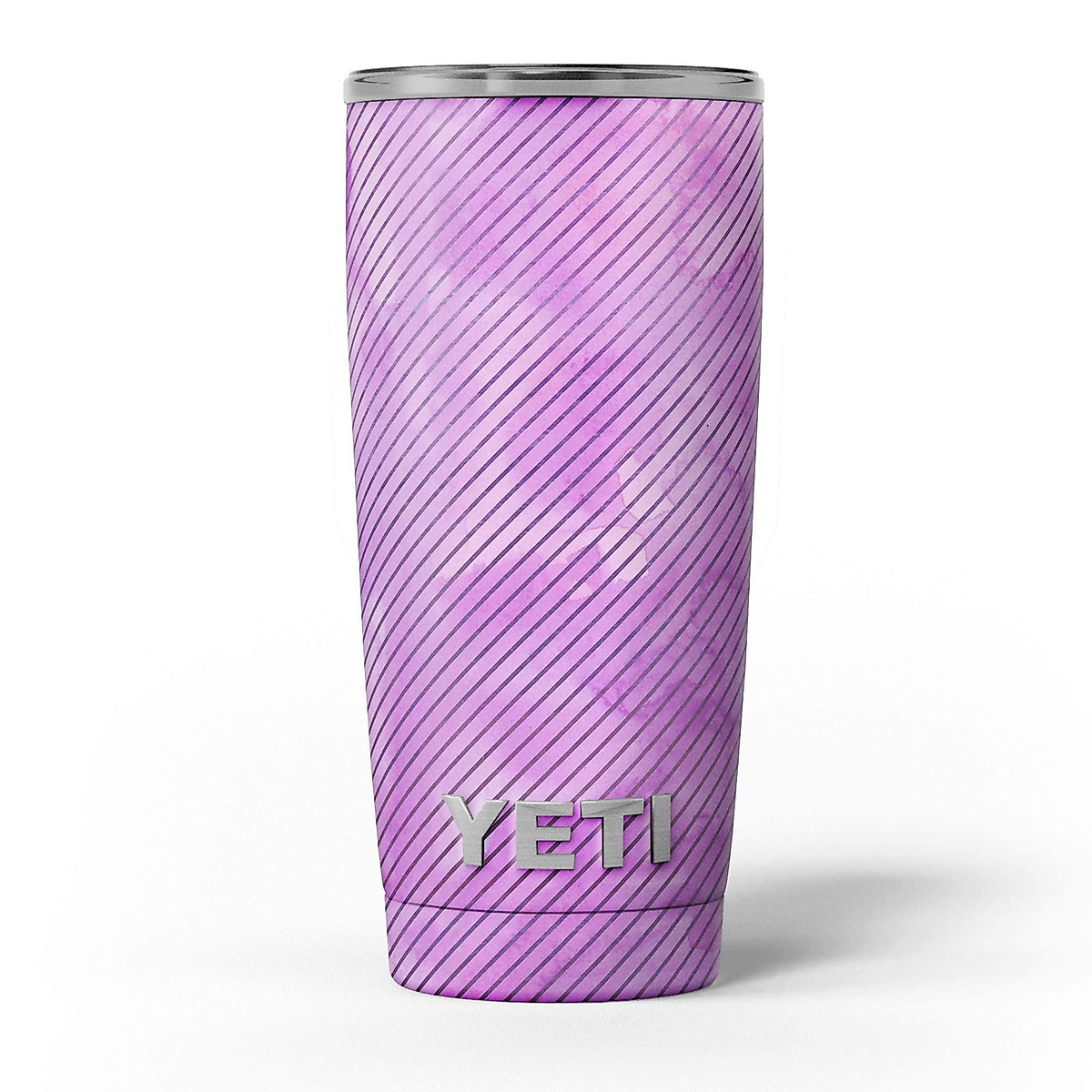 Design Skinz Black Slanted Lines of Purple Clouds - Skin Decal Vinyl Wrap Kit Compatible with The Yeti Rambler Cooler Tumbler Cups