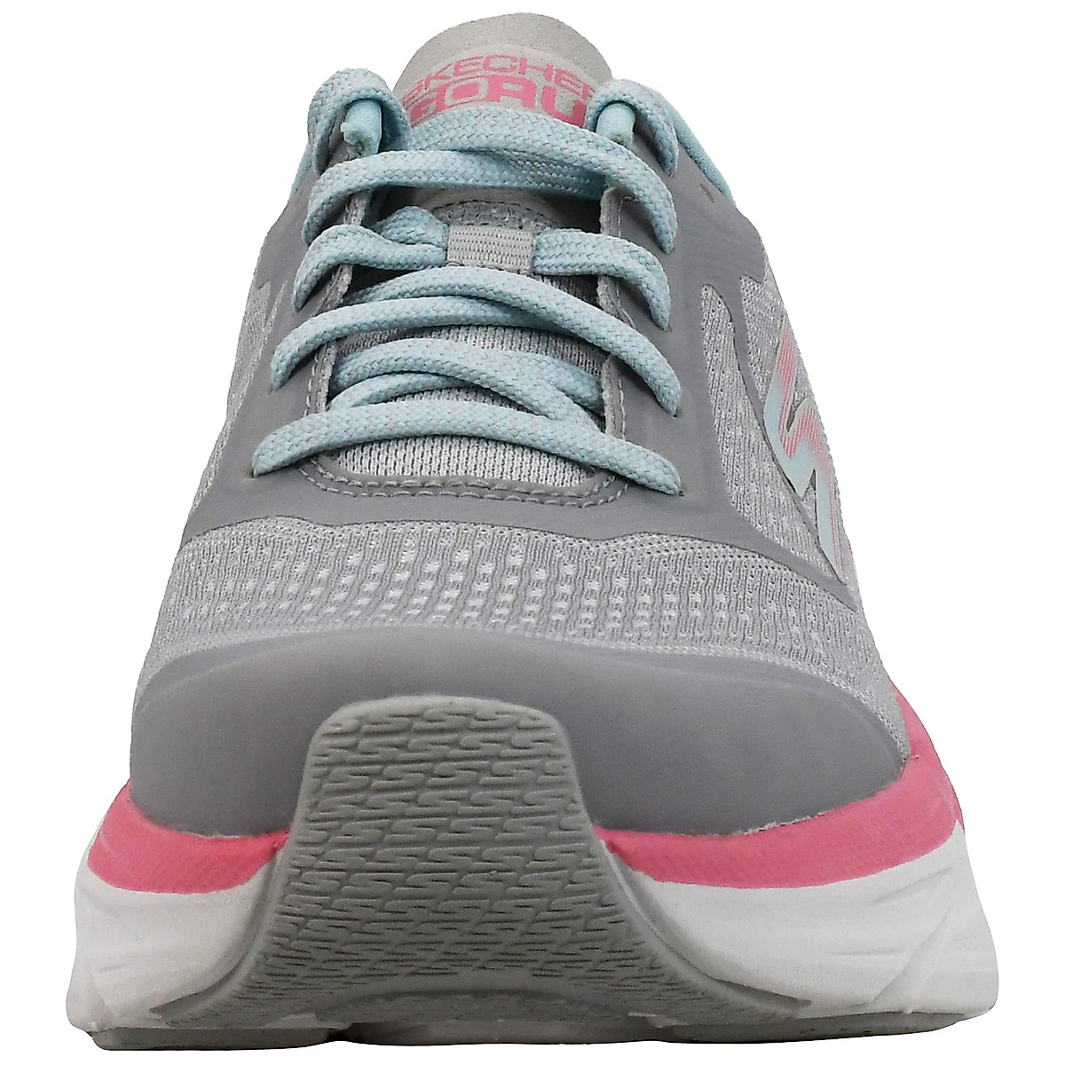 Skechers Women's Max Cushion-17690 Sneaker, Grey/Pink, 9 M