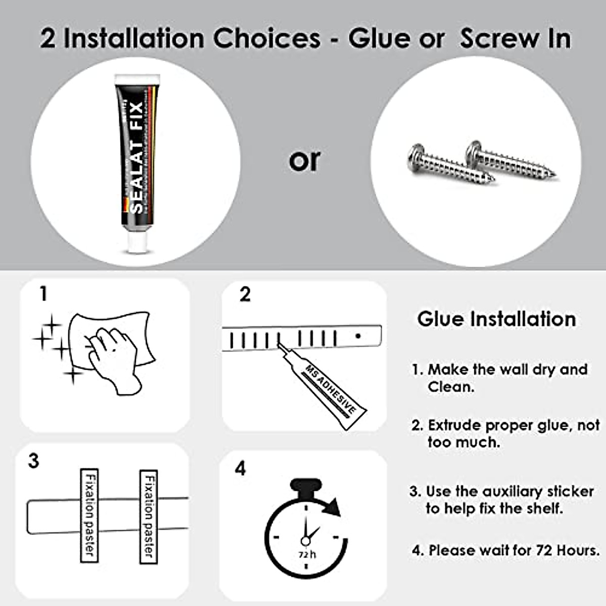 Veefos Corner Shower Caddy with Razor Holders, Shower Organizer Corner Shower Shelf Bathroom Shelf Storage Rack Floating Shelf, Space Aluminum(1 Pack, Black)