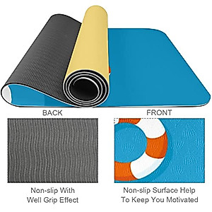 Yoga Mat, Yoga Mats for Home Workout, Workout Mat, Exercise Mats, Pilates Mat, Sea Turtle Swimming Beach