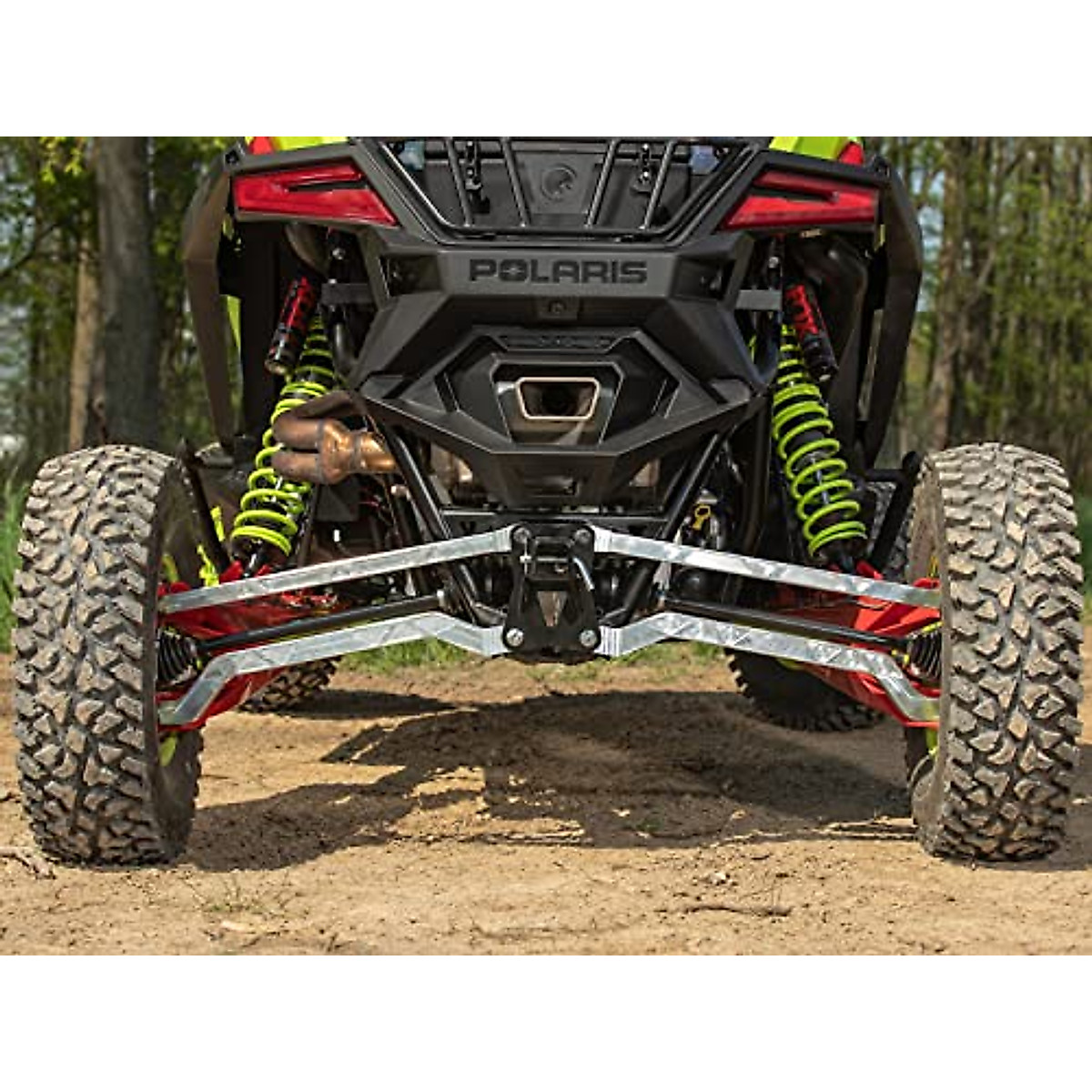 SuperATV Black Rear Receiver Hitch for 2022+ Polaris RZR Pro R/Pro R 4 - Fits Standard 2" Attachments | 3/16" Heavy-Duty Steel | Cotter & Hinge Pins | Access Hole to Change Rear Differential Oil