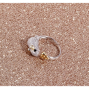 Helen de Lete Rat Steal Cheese S925 Sterling Silver Adjustable Ring