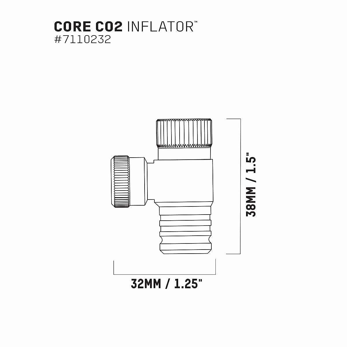 Blackburn Core CO2 Thread-On Bike Inflator