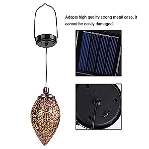Solar Lantern, Retro Landscape Light, Waterproof Environmentally Friendly LED Home Lighting Iron Garden for Outdoor Decor Yard
