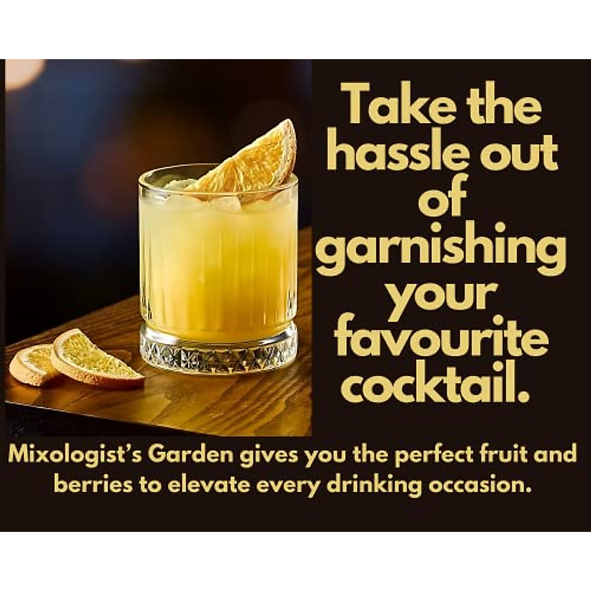 Mixologist's Garden Dried Orange Slices - Drink Garnish - Cocktail Garnish - Freeze-Dried, Not Dehydrated for superior flavor (20+ Drinks per bag)