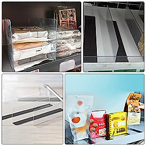 Baluue Storage Drawers Cabinets Divider Clear Shelf Dividers, L Shape Plastic Shelf Dividers 6Packs Magnetic Shelf Divider for Goods Separate Kitchen, Office Supermarket Use (6 CM) Clothing Shelf