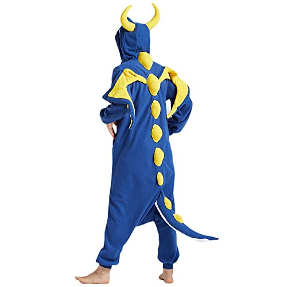 SAMGU Dragon Onesie Adult Halloween Christmas Animal Cosplay Costume One Piece Pajamas for Men Women Medium