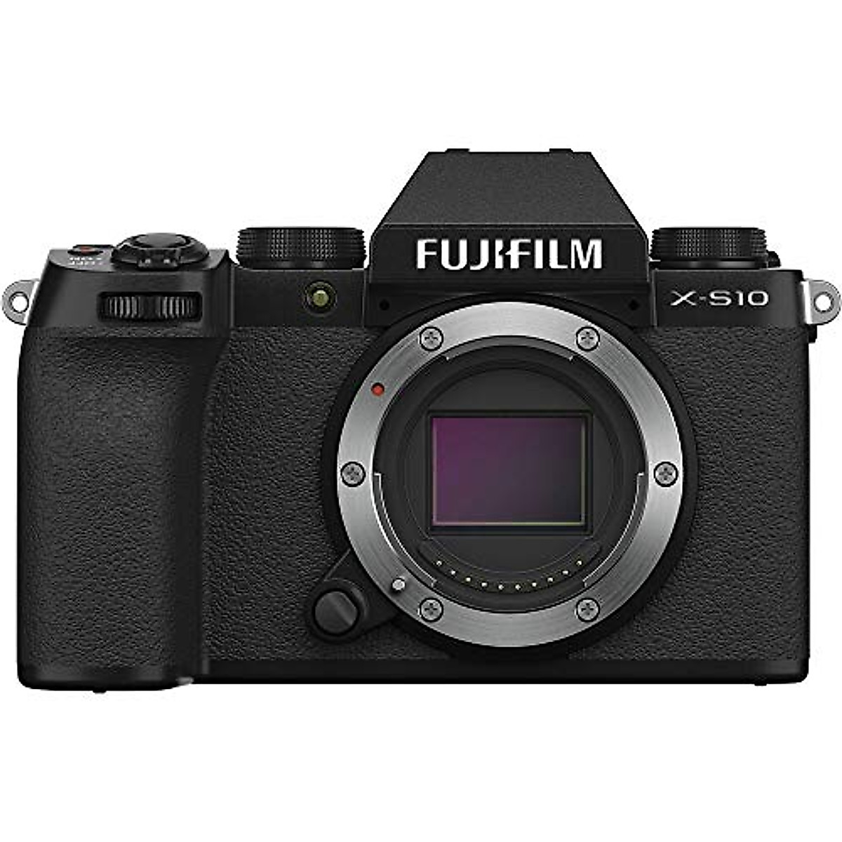 FUJIFILM X-S10 Mirrorless Digital Camera Body Bundle, Includes: SanDisk 64GB Extreme Memory Card, Spare Battery, Card Reader, Memory Card Wallet and Lens Cleaning Kit (6 Items)