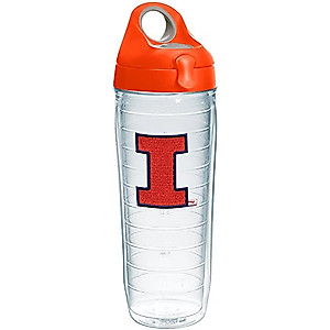 Tervis Made in USA Double Walled University of Illinois Fighting Illini Insulated Tumbler Cup Keeps Drinks Cold & Hot, 24oz Water Bottle, Primary Logo