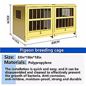 Pigeon Cage Breeding Cage for Pigeon Pairing Cage Bird Cage Pigeon Nest Box Carrier Combination Package Nest Nest Rest and Pairing