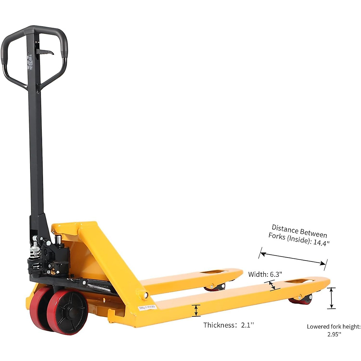 Tory Carrier Manual Pallet Jack 5500 Lb. Capacity, Pallet Truck 48 × 27 Fork Size Standard Duty Hand Trucks