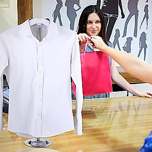 Amyhill Flexible Shoulder Stand Adult Adjustable T Shirt Display for Vendors Black Metal Clothes Hanger Rack Portable Hanging Clothing Display for Drying Iron Steaming Garment Coat Holder (2 Pieces)