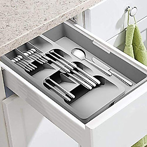Kitchen DrawerStore Expandable Set，Expandable Plastic Kitchen Cabinet Drawer Storage Organizer Tray - for Storing Organizing Cutlery, Spoons, Cooking Utensils, Gadgets