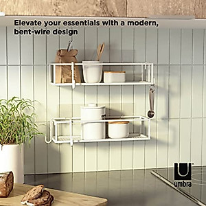 Umbra Cubiko Shower Bin Caddy Set, White