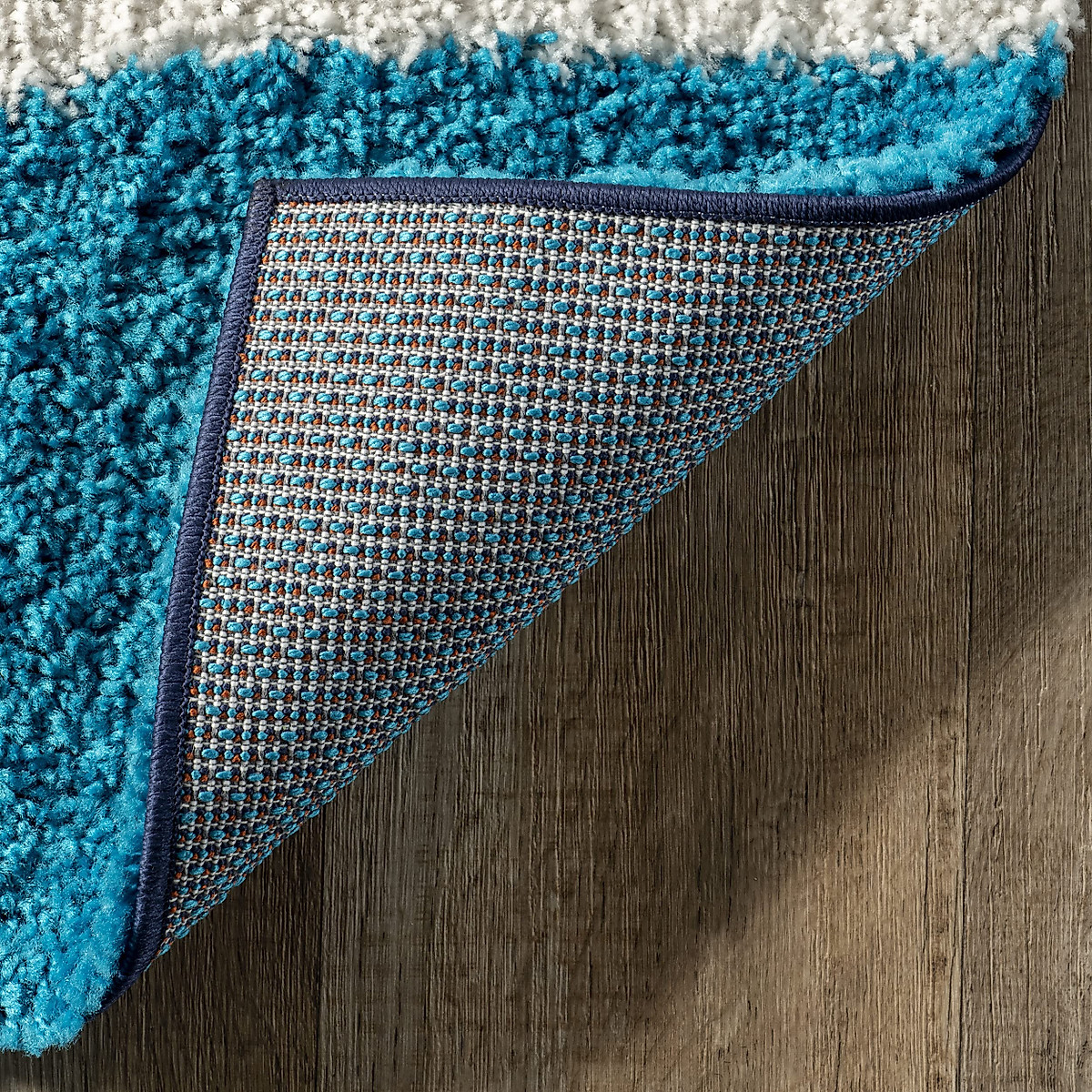 nuLOOM Ellyn Abstract Shapes Shag Area Rug, 8x10, Blue