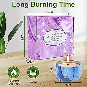 Furnizone Candles Gift Set for Women, Mothers Day Gifts for Mom from Daughter, Aromatherapy Soy Candles Pack, Mini Candle Set, Bulk Gift Sets for Mom Birthday Teachers Day, 9 Pack